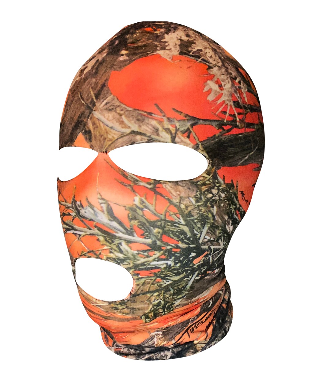 Ski Mask Money Orange Camo 3 Hole Ski Mask True Timber - Etsy