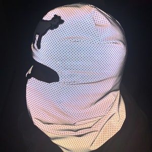 Reflective Zip up Balaclava With White Goat Emblem, Ski Mask - Etsy