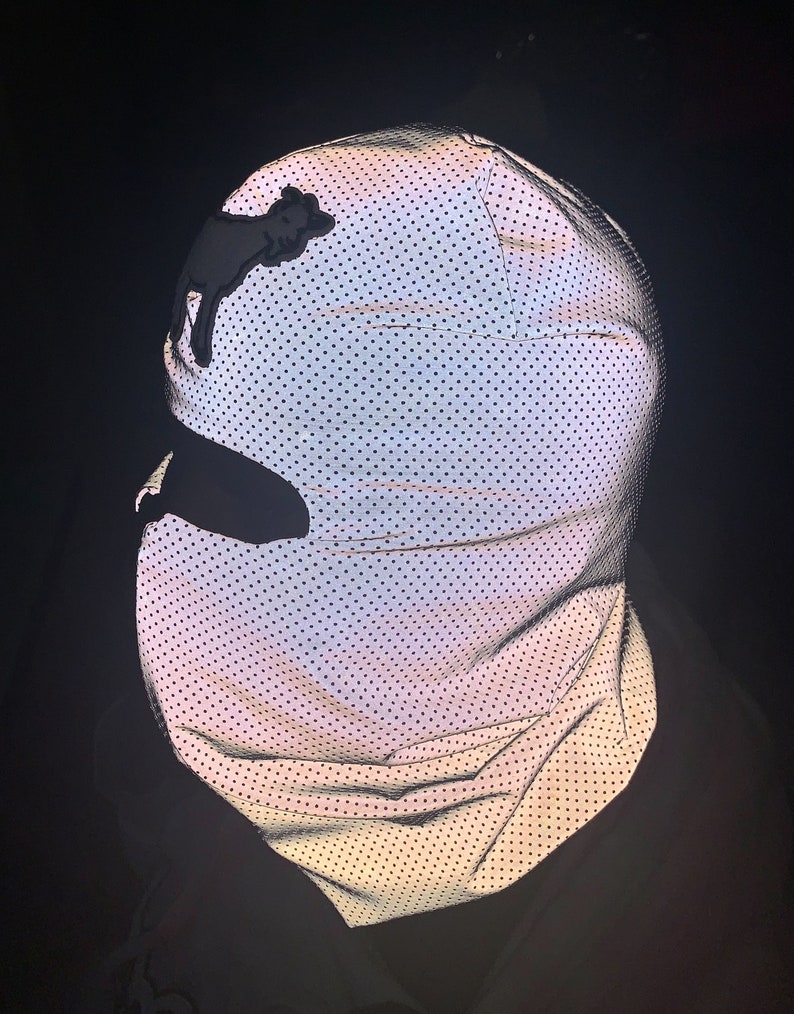 Reflective Zip up Balaclava With White Goat Emblem, Ski Mask - Etsy