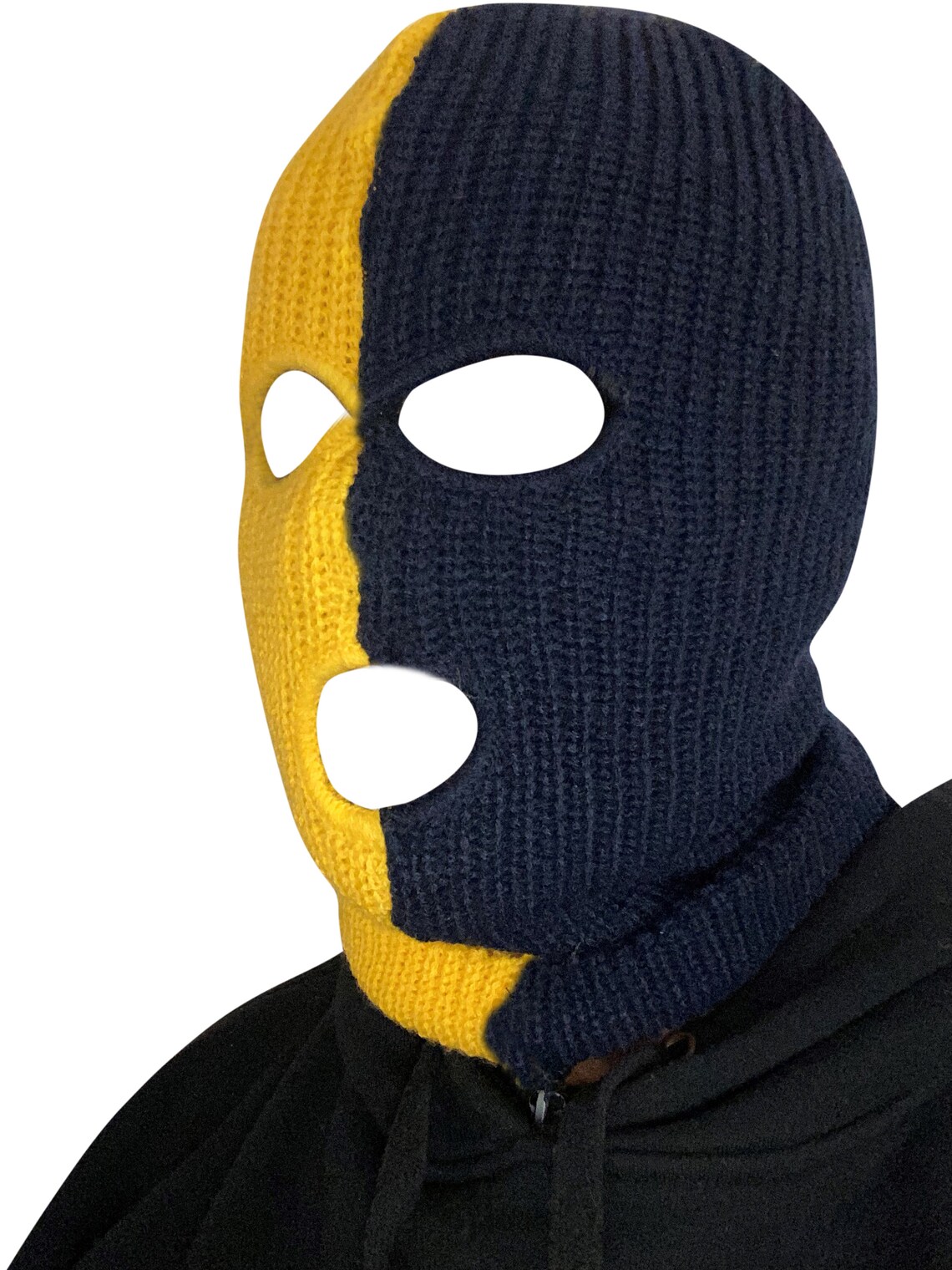 Ski Mask 3 holes yellow and black air jordan 12 colors | Etsy