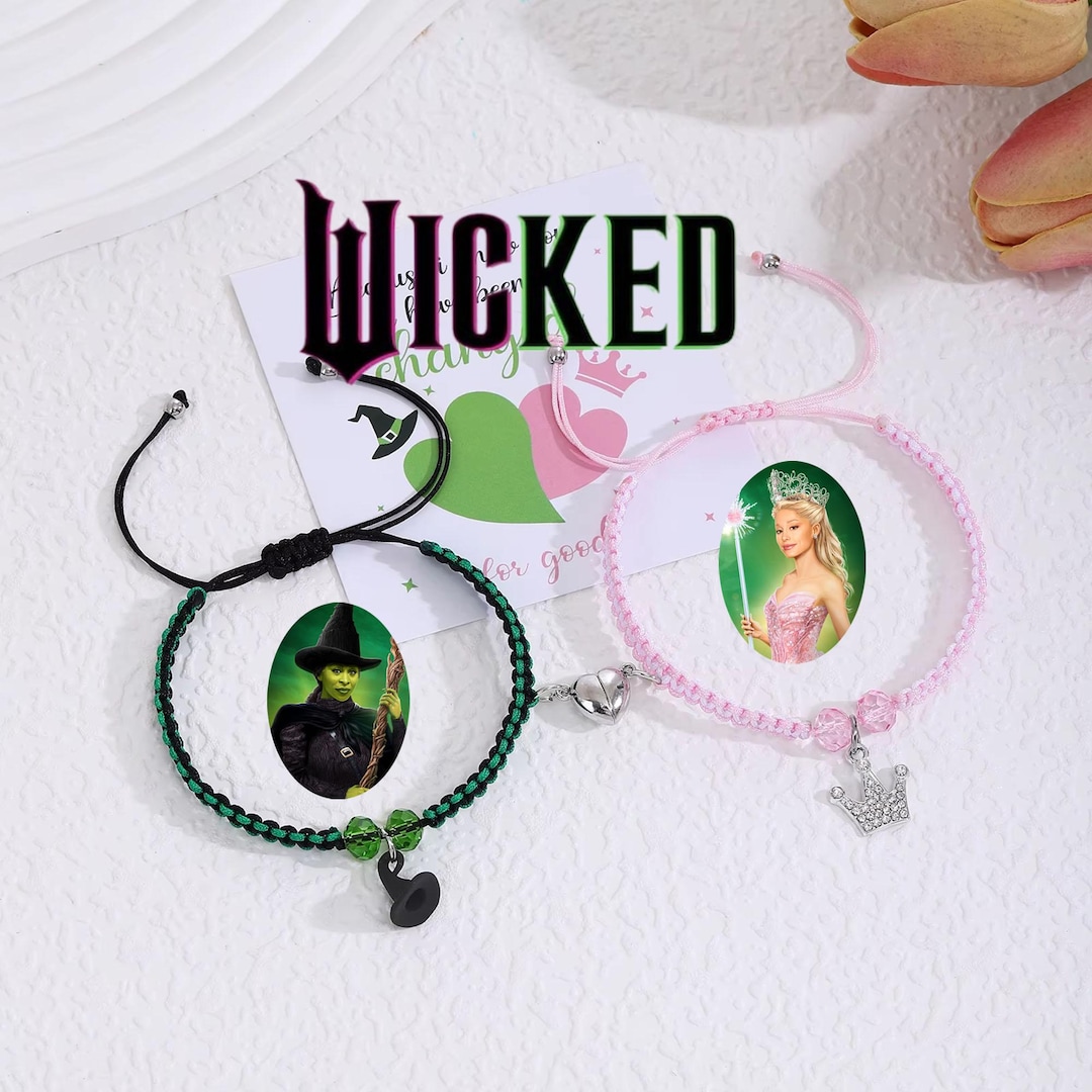 1 Pair Wicked Inspired Friendship Bracelets, Wicked Friendship Matching ...