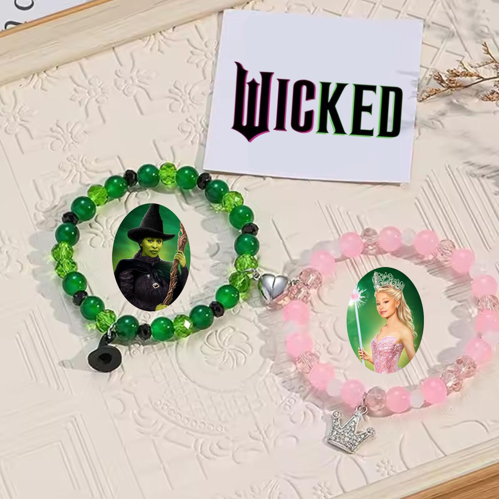 1 Pair Wicked Inspired Friendship Bracelets, Wicked Themed Bracelets ...