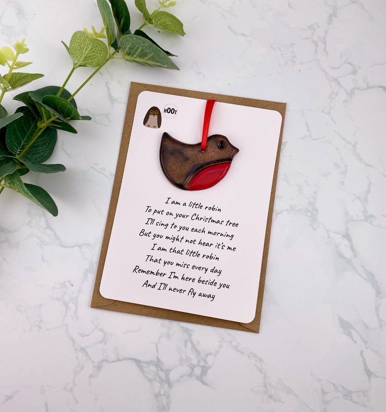 Remembrance Robin, Bereavement Gift and Poem, Keepsake Gifts, Christmas ...