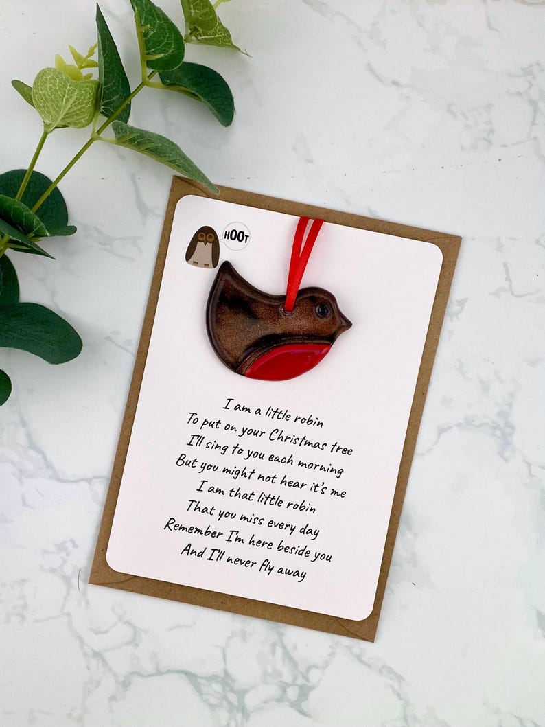 Remembrance Robin, Bereavement Gift and Poem, Keepsake Gifts, Christmas ...