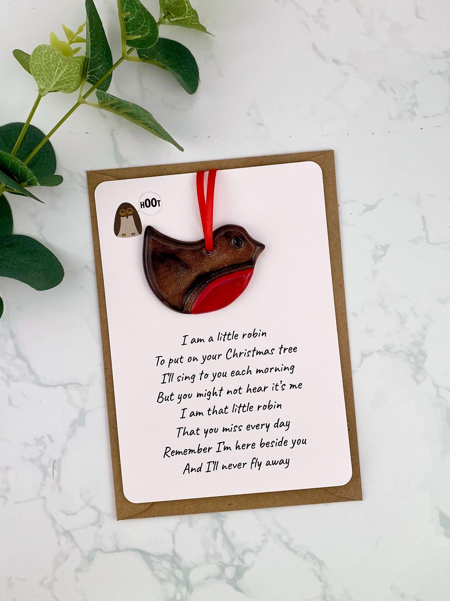 Remembrance Robin, Bereavement Gift and Poem, Keepsake Gifts, Christmas ...