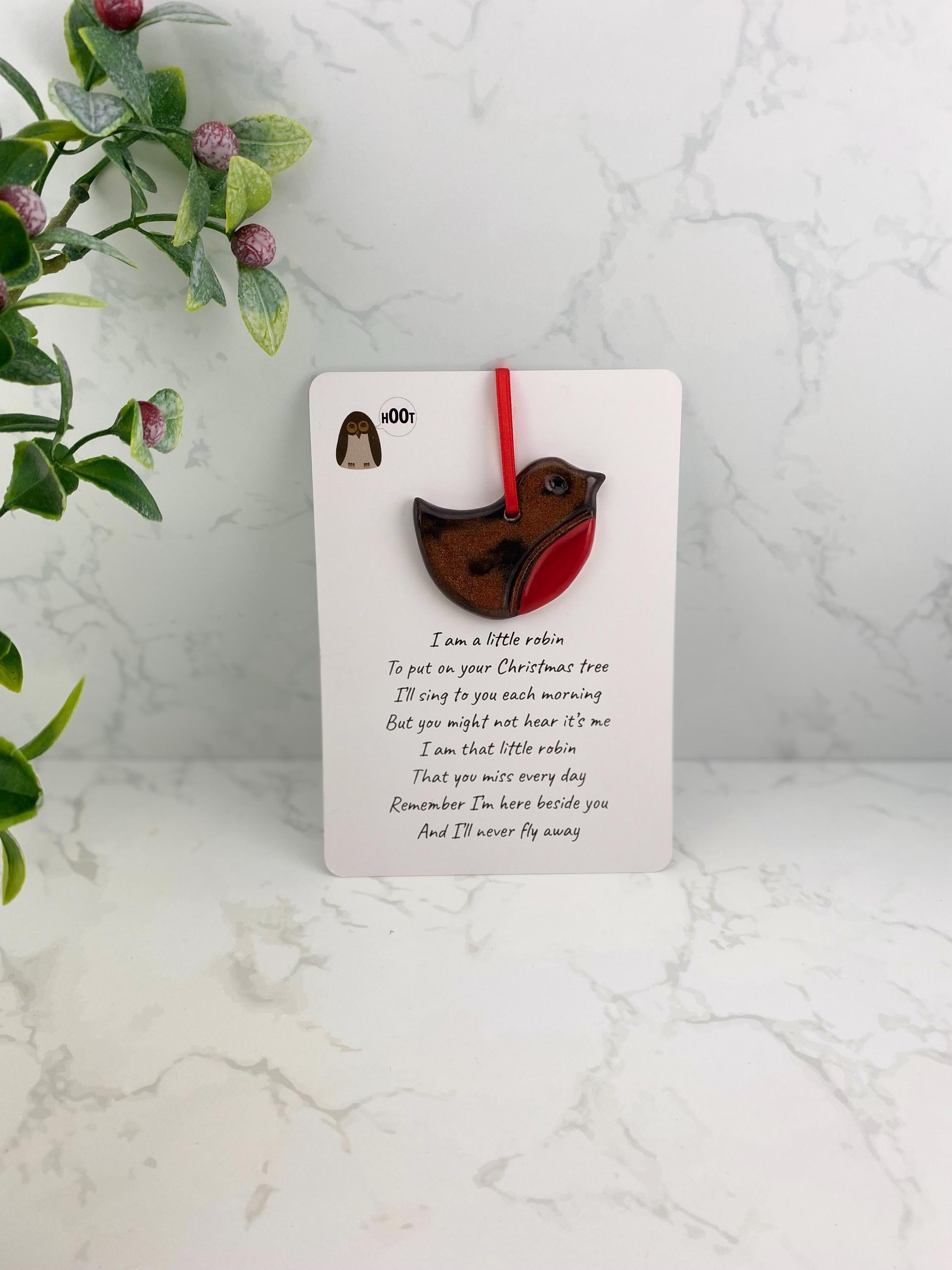 Remembrance Robin, Bereavement Gift and Poem, Keepsake Gifts, Christmas ...