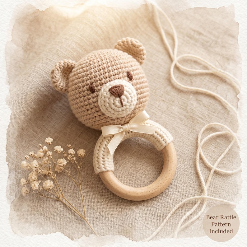 Bear Crochet Newborn Gift Set Pattern | Baby Bear Hat Booties Blanket ...