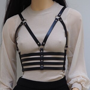 Leather Chest Harness, Body Harness Women, Custom Body Harness, Gift ...