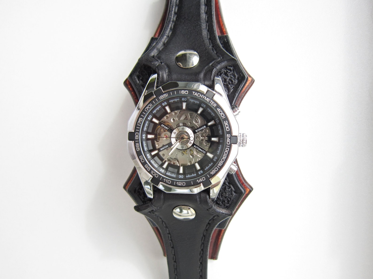 Steampunk Watch Black Bikers Watch Gothic watch Watch band | Etsy