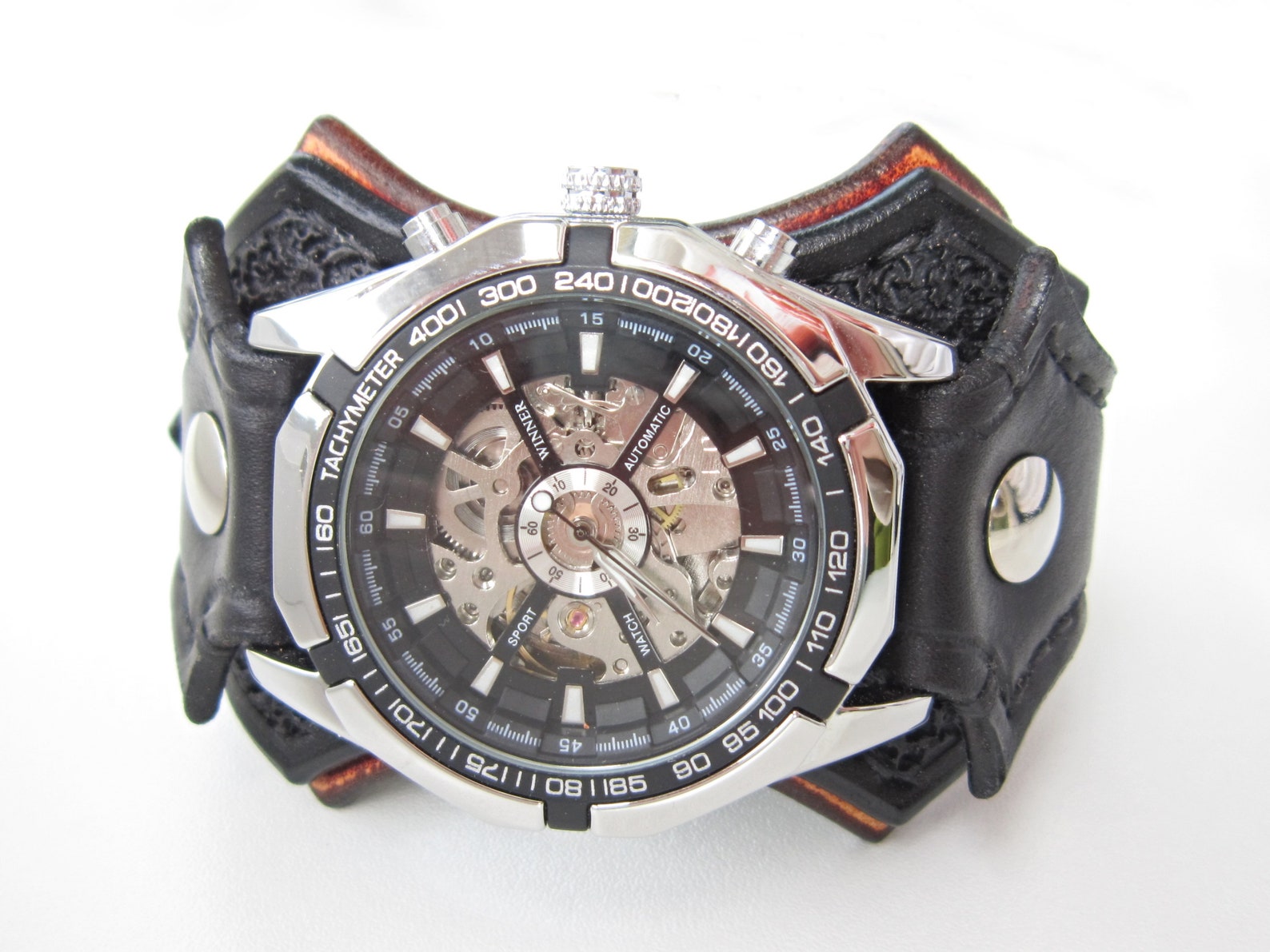 Steampunk Watch Black Bikers Watch Gothic Watch Watch Band - Etsy