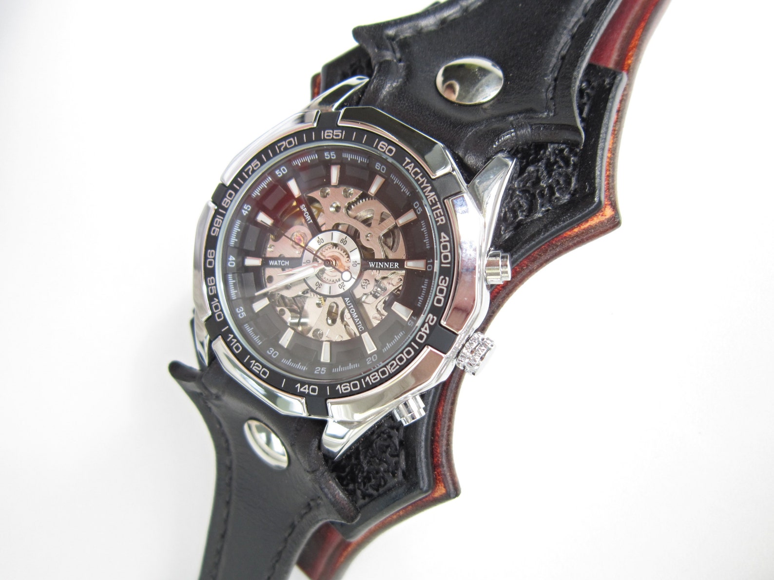 Steampunk Watch Black Bikers Watch Gothic Watch Watch Band - Etsy