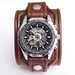 Genuine Smooth Leather Anti-allergic Brown Watch , Anti-allergic Watch ...