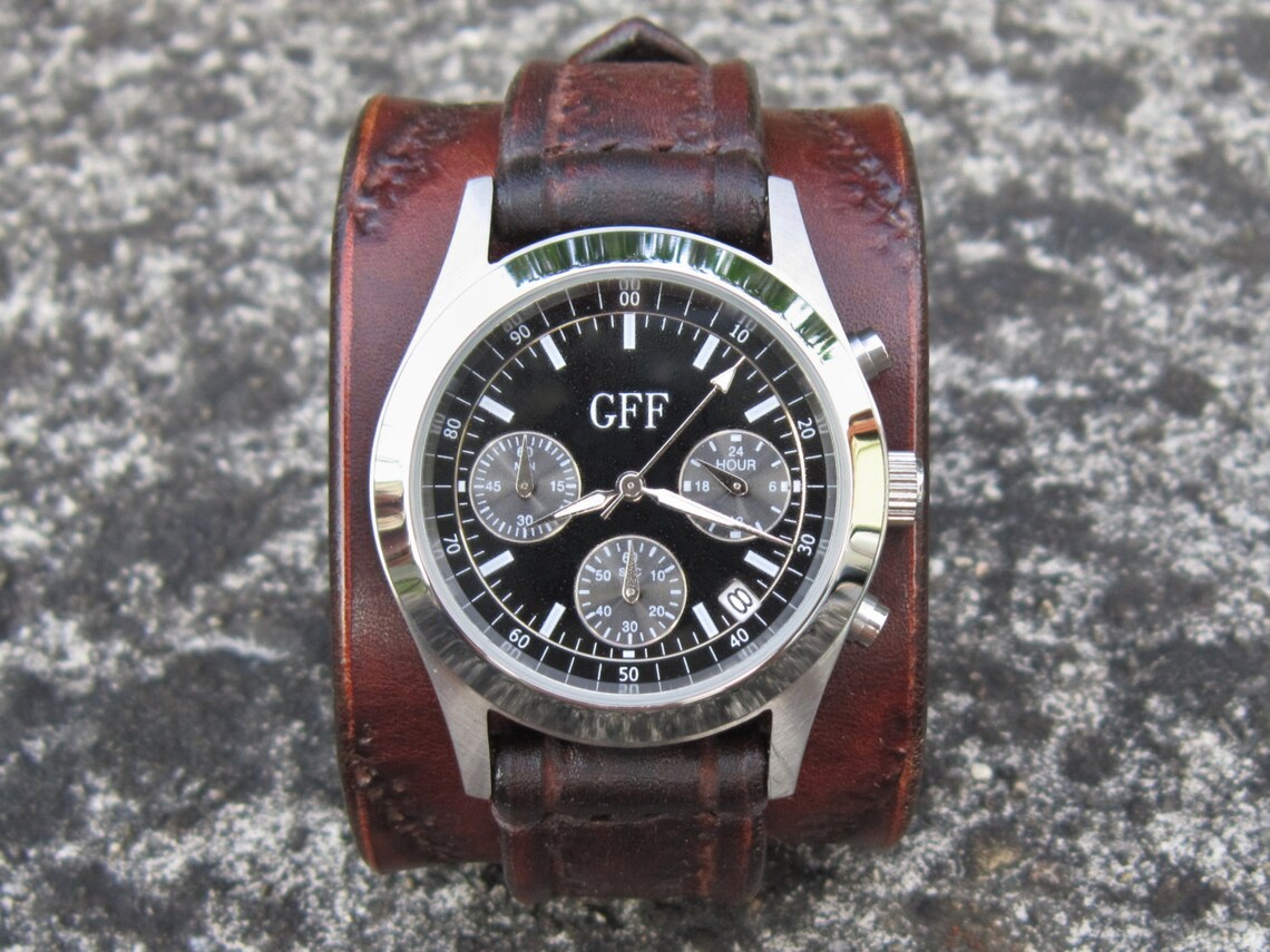 Unisex Leather Watch Strap Vintage Watch Strap Leather Watch - Etsy