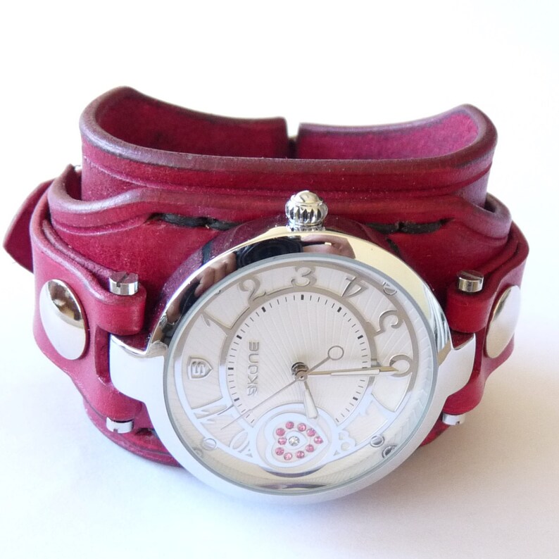 Women Watches Women Leather Watch Red Watch Elegant - Etsy