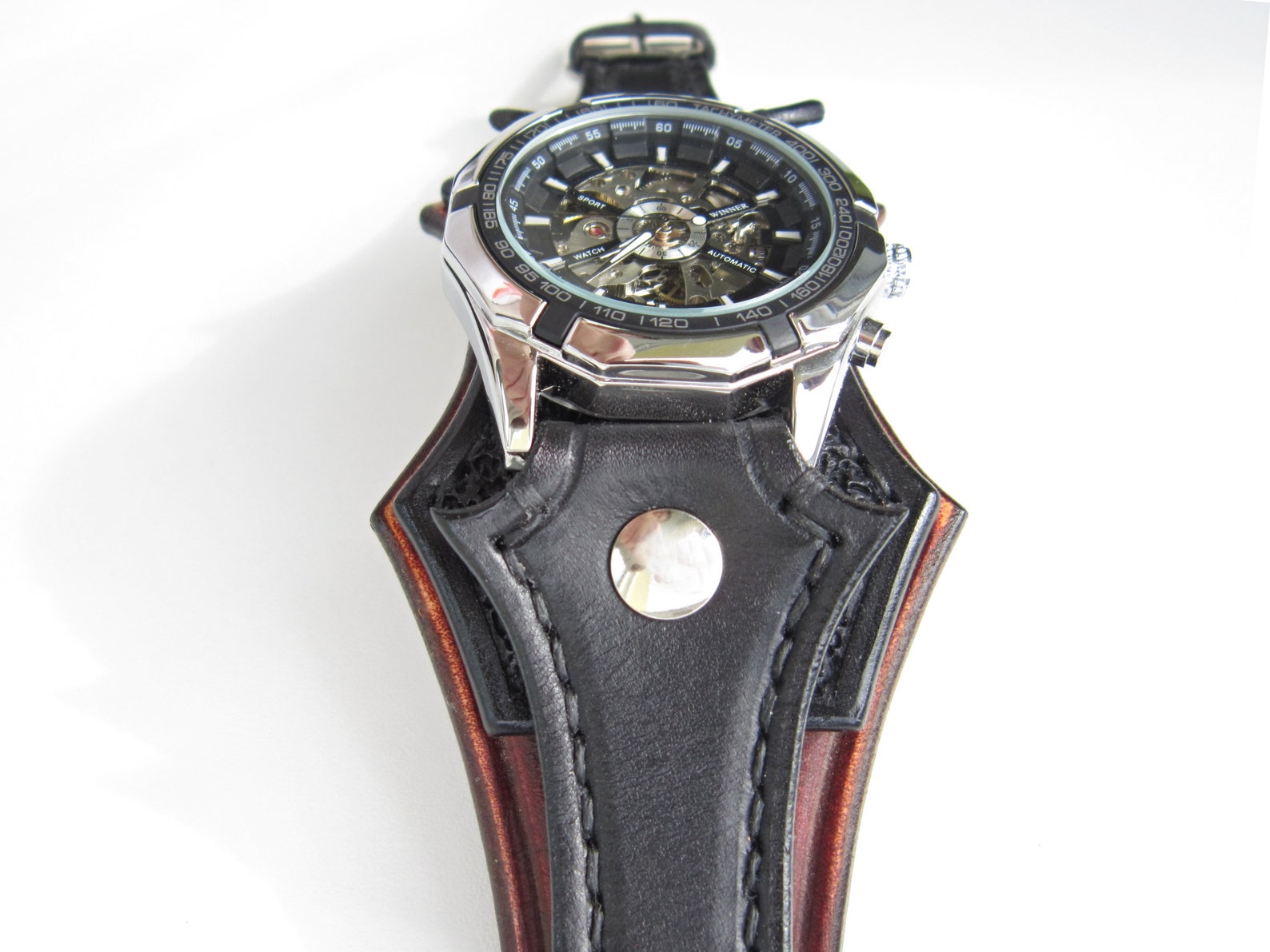 Steampunk Watch Black Bikers Watch Gothic Watch Watch Band - Etsy