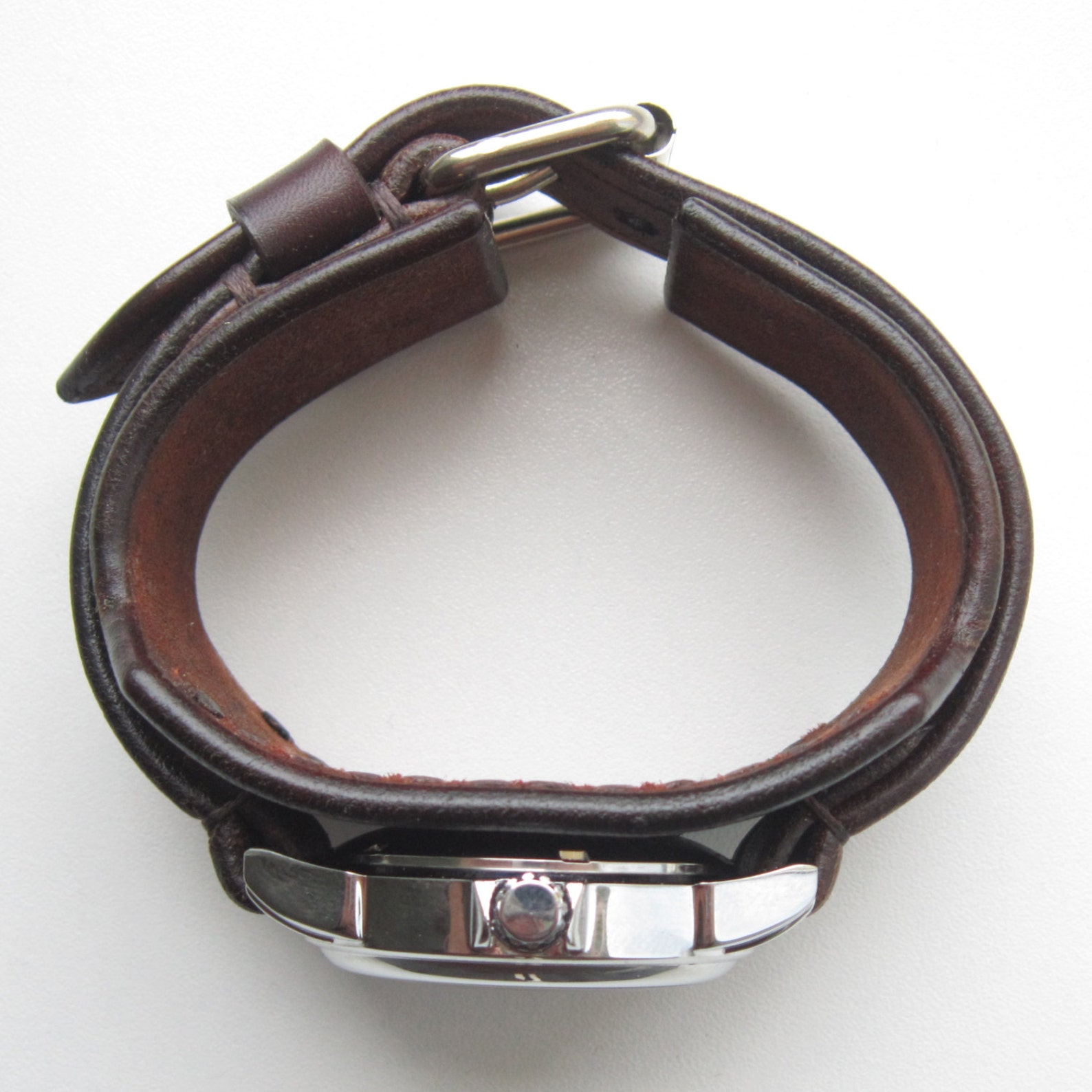 Leather Watch Cuff Leather Wrist Watch Steampunk Watch - Etsy