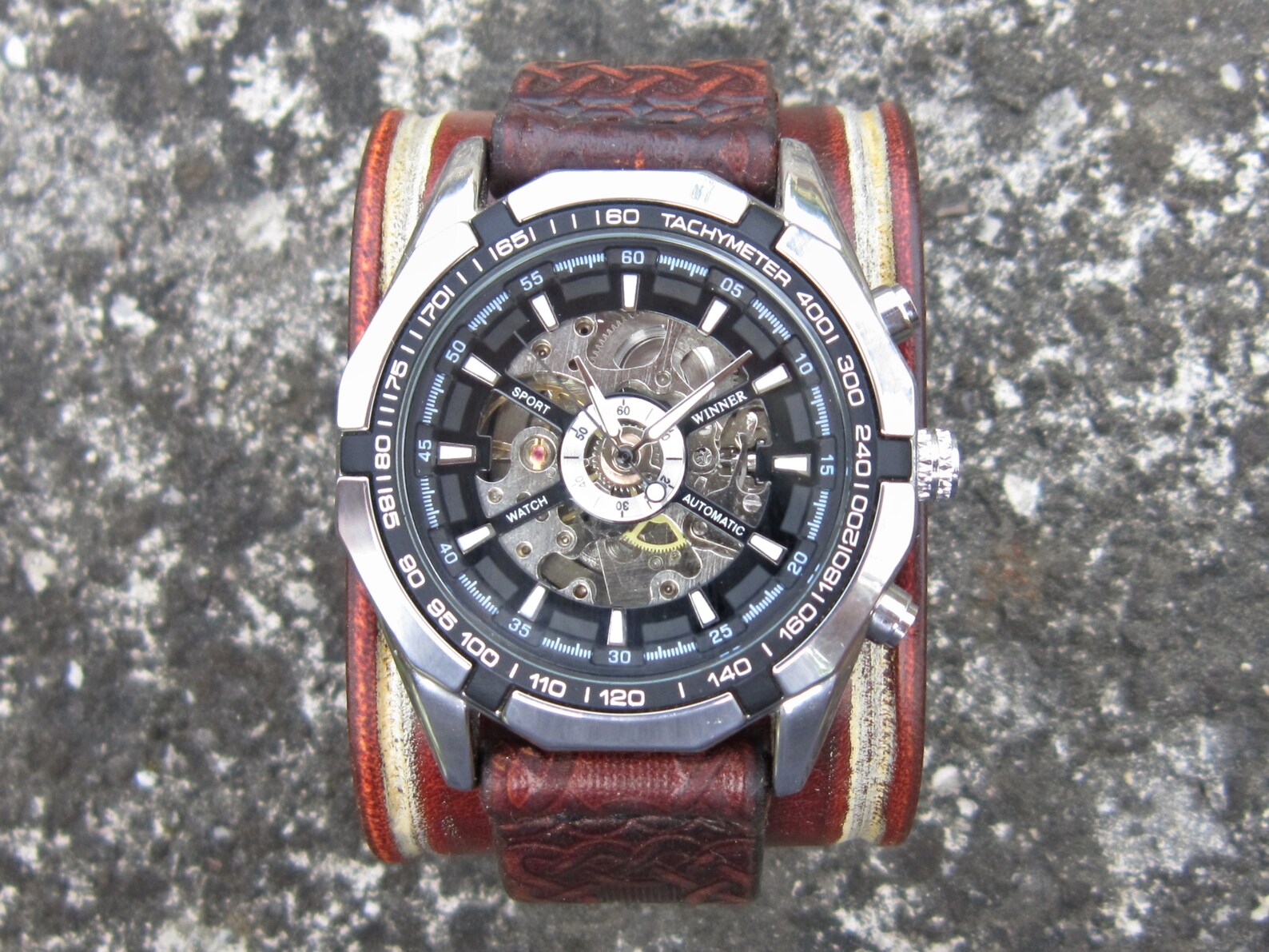 Mens Leather Watch Rustic Wrist Watch Leather Cuff - Etsy