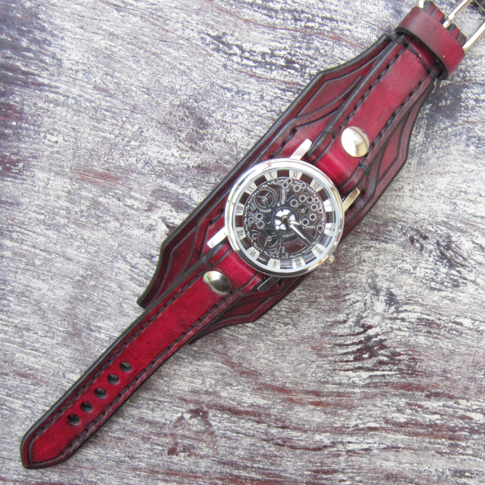 Vintage Red Ladies Watch Woman Watches Watch Cuff Fashion - Etsy