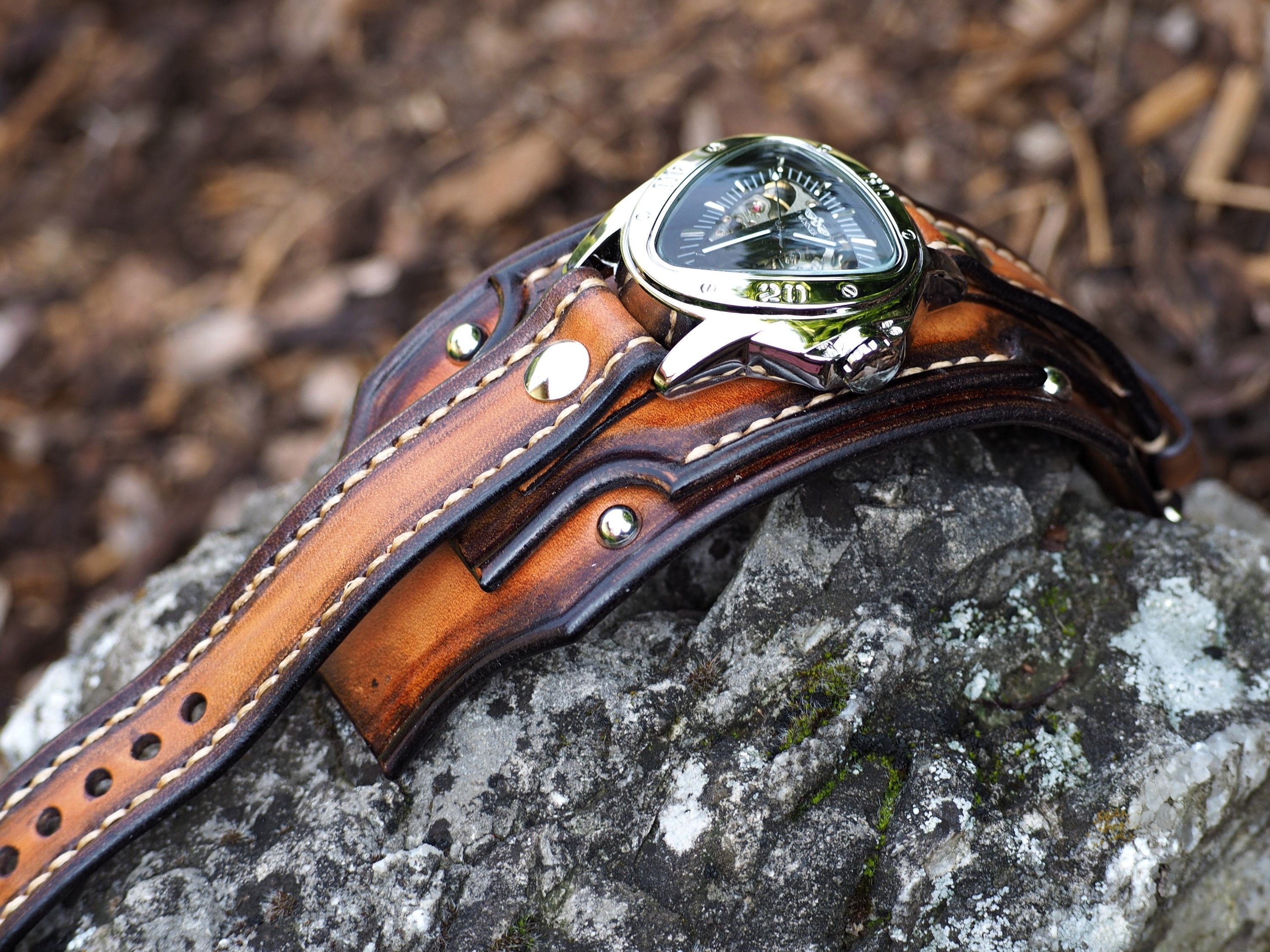 Leather Cuff Watch Leather Watch Leather Cuff Watch | Etsy