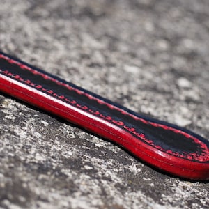 Extra Heavy BDSM Spanking Paddle, Black & Red Leather Paddle - Etsy
