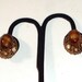 Signed W GERMANY Filigree Art Glass Porphyry Brown Caramel Cab Aurora ...