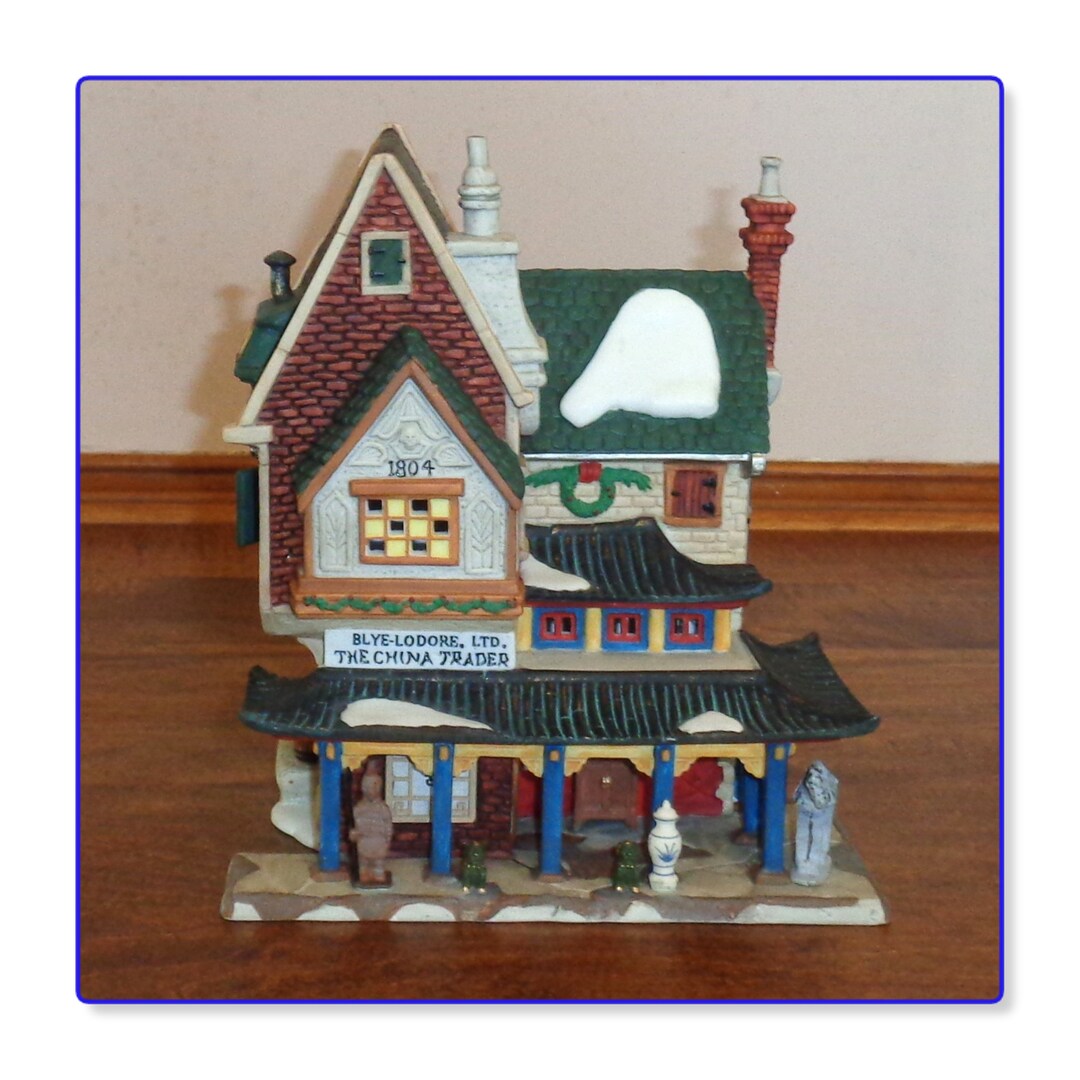 Retired Dept 56 58447 Dickens Village "the China Trader" Lighted ...