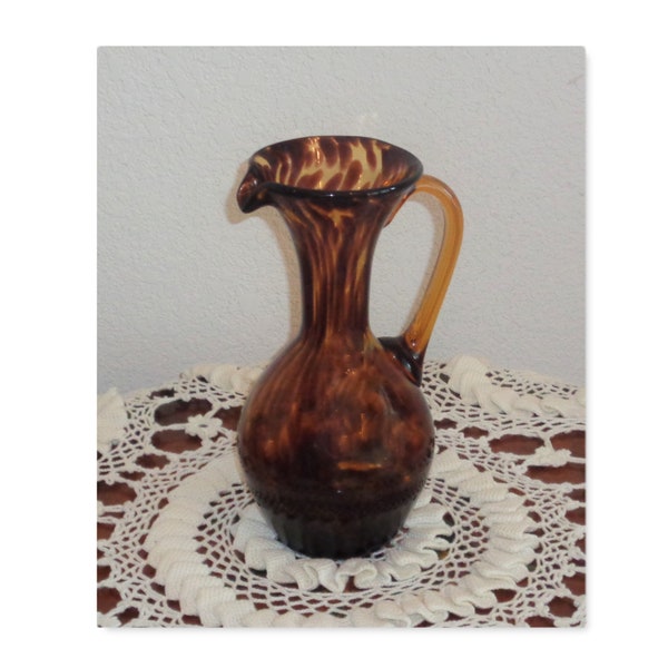 Brown Glass Pitcher - Etsy