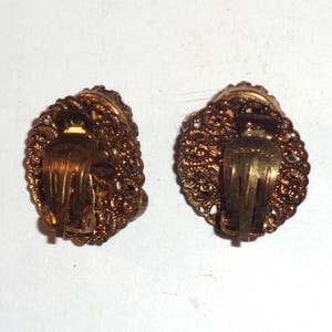Signed W GERMANY Filigree Art Glass Porphyry Brown Caramel Cab Aurora ...