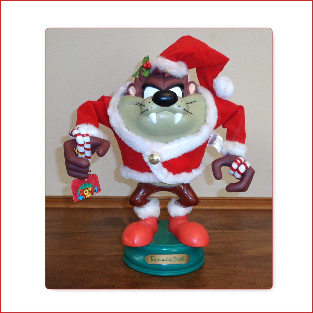 1997 WB Warner Bros Looney Tunes Animated Santa TAZ Tasmanian Devil ...