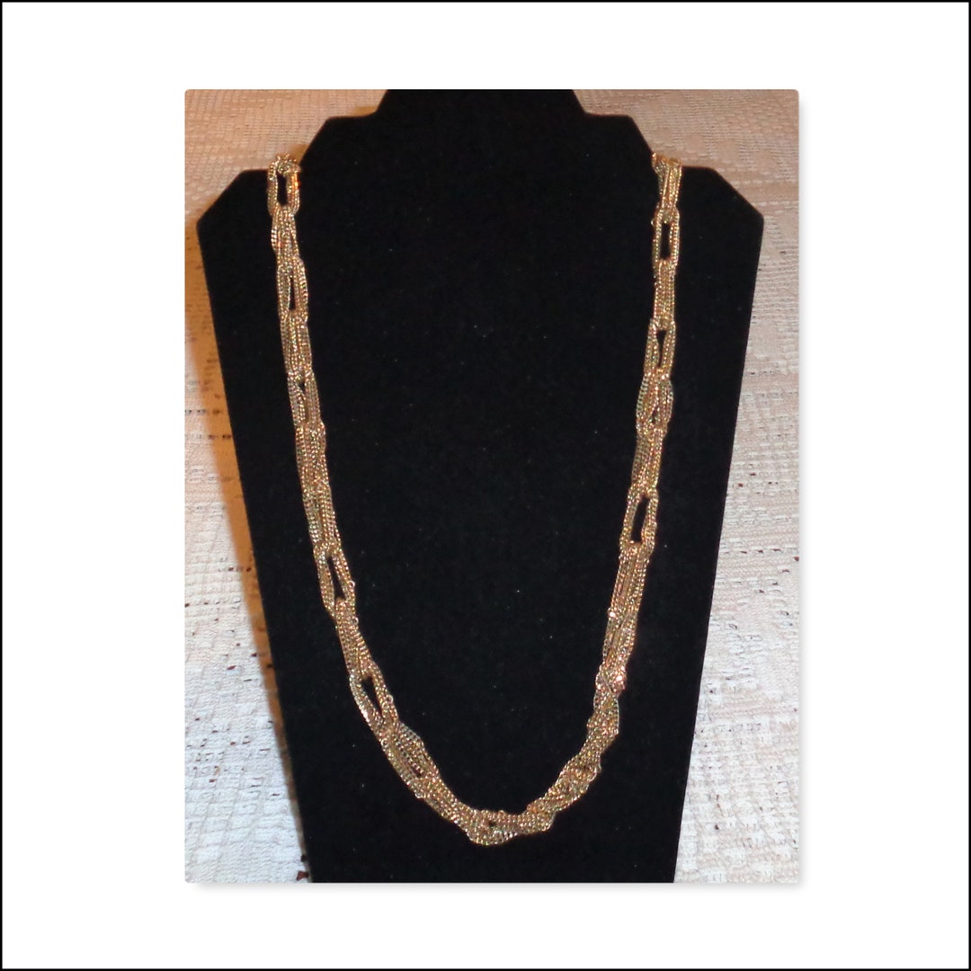 Signed Marked AV Gold Tone Multi Chain Links Style Necklace - Etsy
