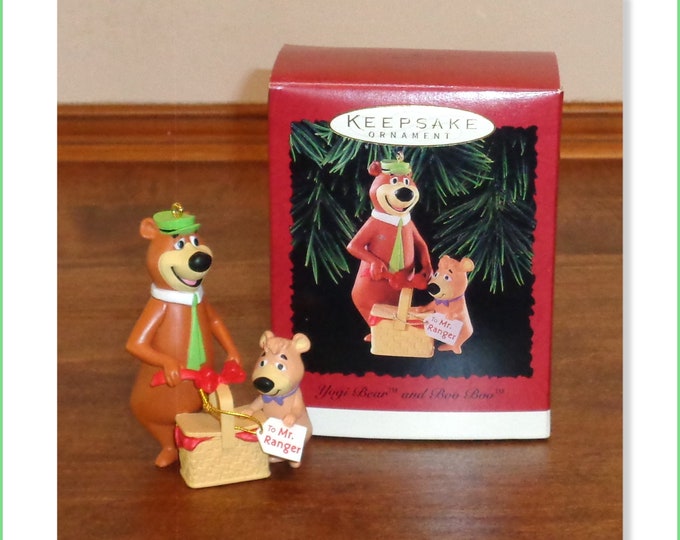 1996 Hallmark Handcrafted Hanna Barbera "yogi Bear & Boo Boo" Boxed ...