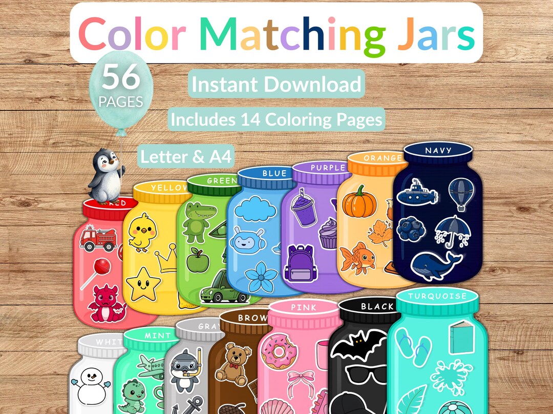 Color Sorting Activity for Kids, Color Matching Game for Kids, Toddler ...