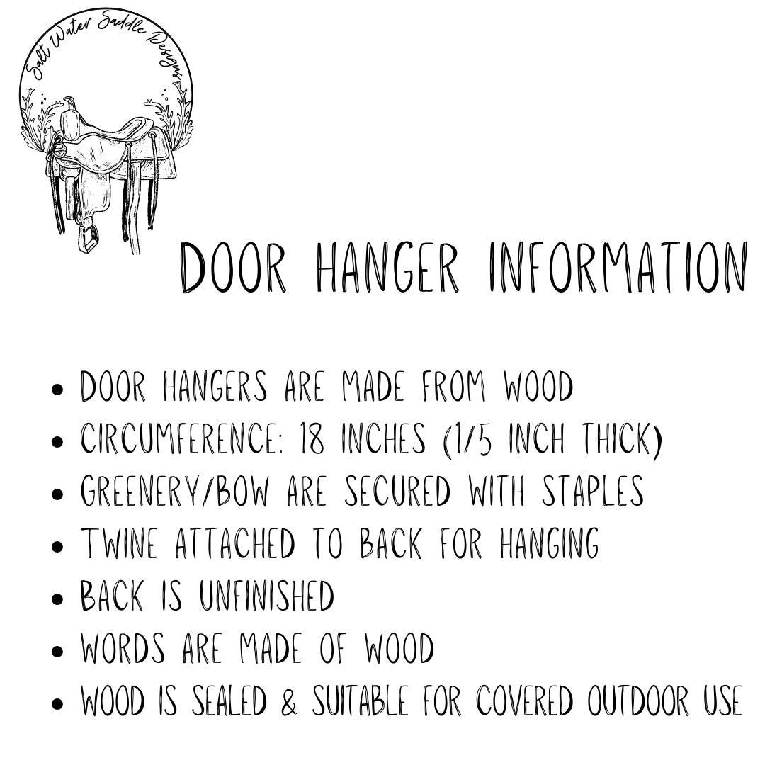 Hi Door Hanger Stay Awhile Porch Leaner Welcome Sign Wood Door Hanger ...