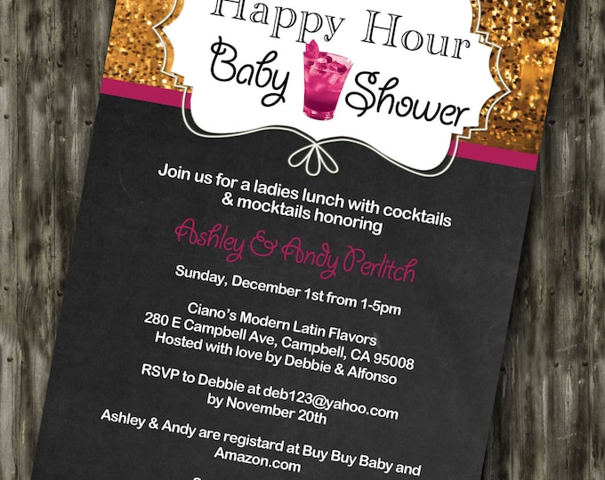 Happy Hour Baby Shower Invite - Etsy