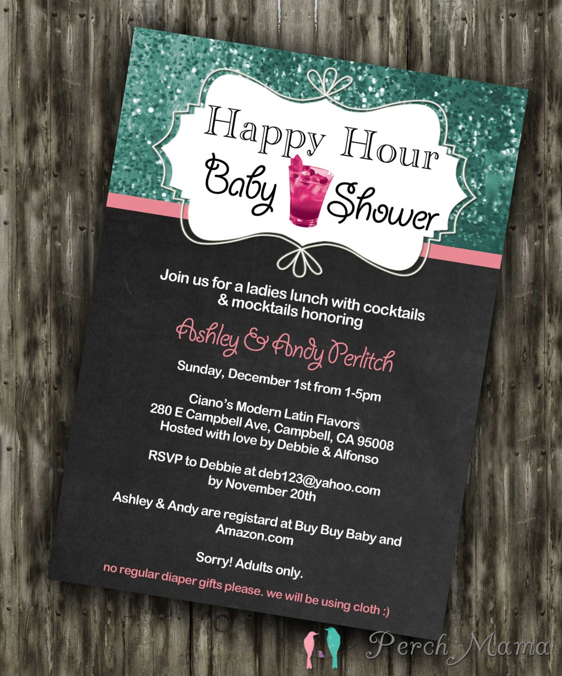 Happy Hour Baby Shower Invite - Etsy