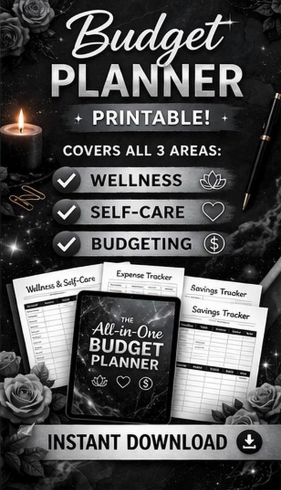 All in One Budget Planner Printable | Finance Planner PDF | Monthly ...