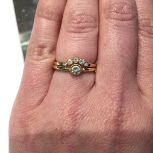 Half Moon Curved Wedding Band, Ecofriendly Diamond & 14k White Gold ...