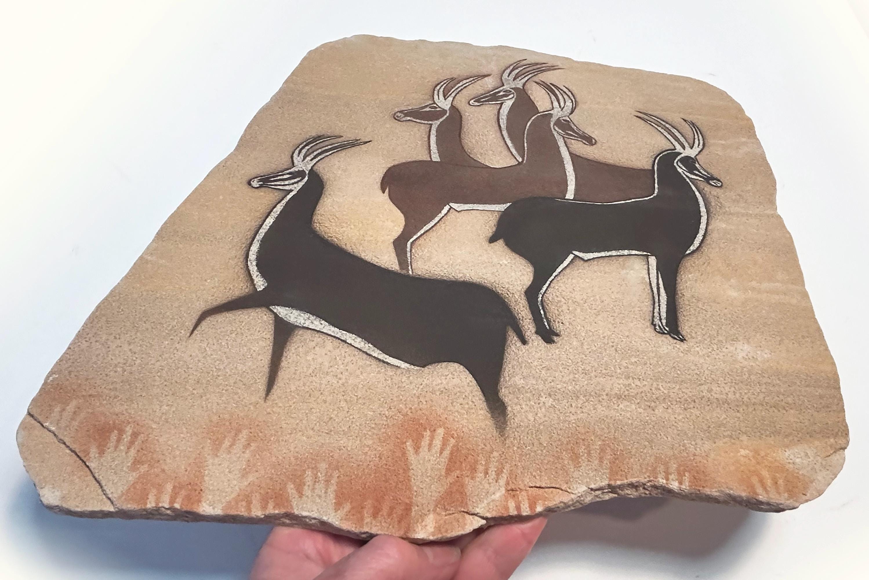 Antelope Saharan Rock Art on Hanging Stone - Etsy