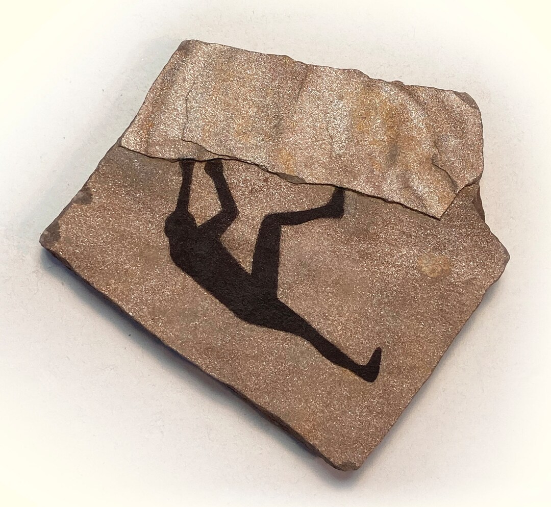 Magnet Rock Climber Primitive Painting on Stone - Etsy