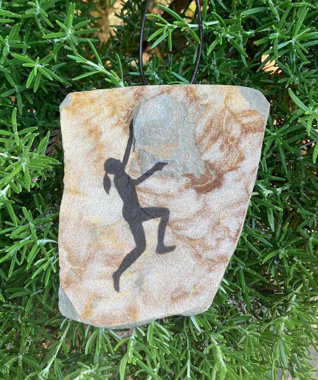 Rock Climber Ornament Primitive Art Painted on Stone - Etsy