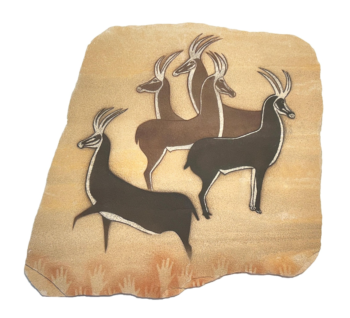 Antelope Saharan Rock Art on Hanging Stone - Etsy