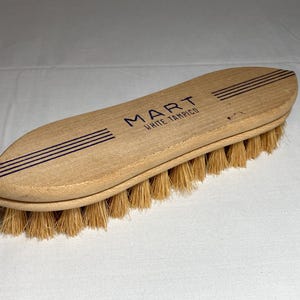 Vintage NOS Art Deco Wood Handled Scrub Brush Mart White Tampico Unused ...