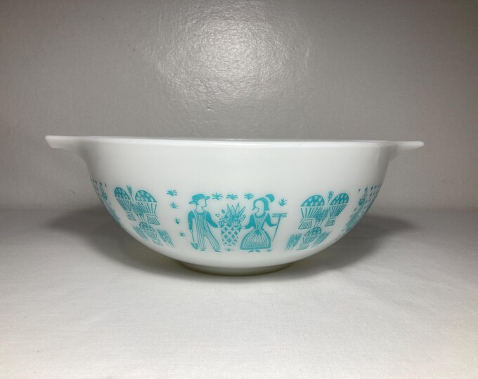 Vintage Pyrex 444 Amish Butterprint Reverse Color Mixing Bowl 4qt. - Etsy