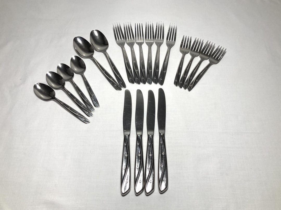 Vintage Insico Constellation MCM Starburst Stainless Flatware Lot ...
