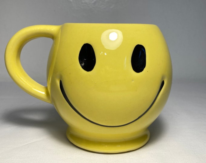 Vintage 1970's Mccoy Pottery Smiley Face Happy Face Coffee Mug Cup - Etsy