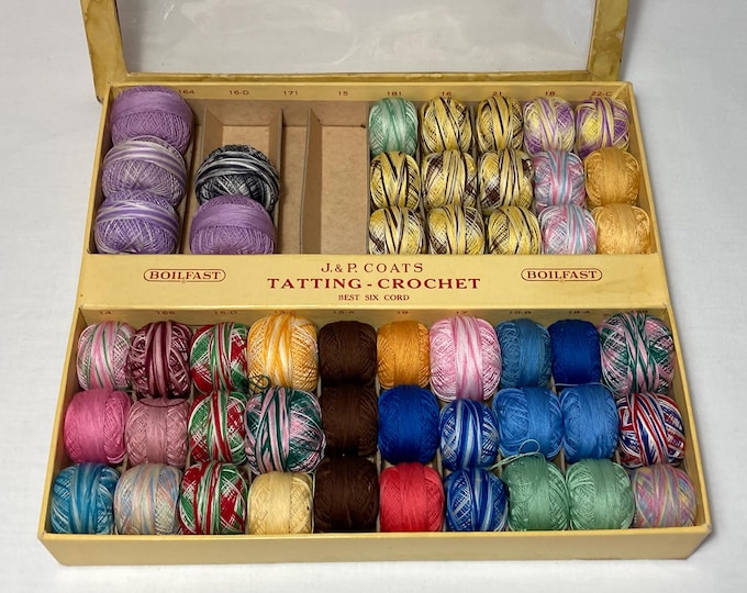 Vintage Tatting Crochet Thread Lot 50 Mini Spools Lily, Star & JP Coats ...