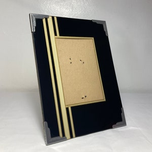 Vintage Art Deco 1940's Picture Frame W/ Easel Reverse Painted Glass ...