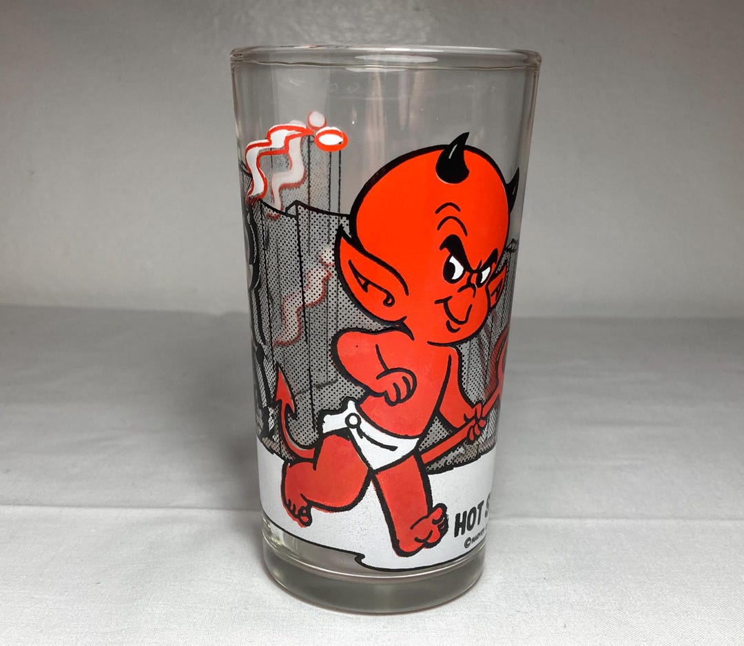 Vintage Hot Stuff Little Devil Character Glass Harvey Cartoons Pepsi ...