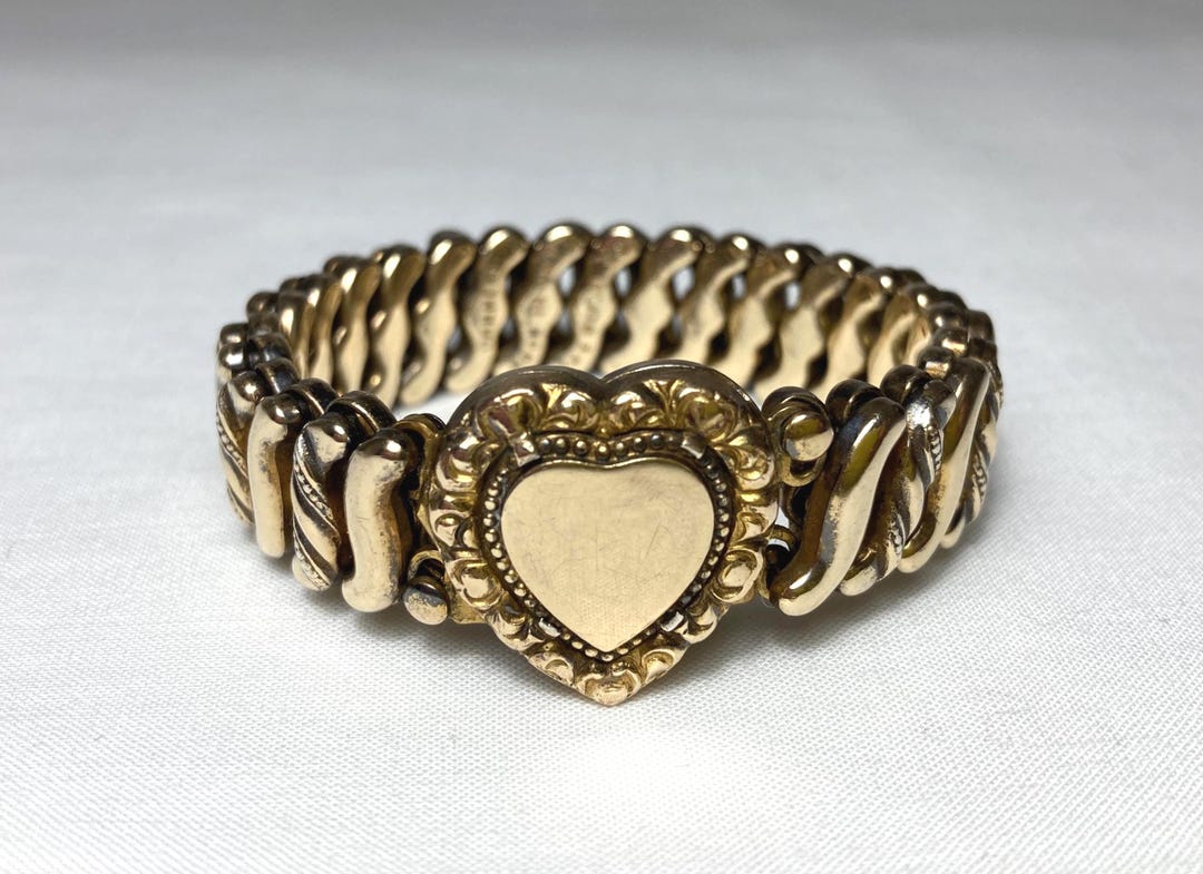 Vintage DFB Co. Carmen Deluxe Sweetheart Locket Expansion Bracelet USA ...