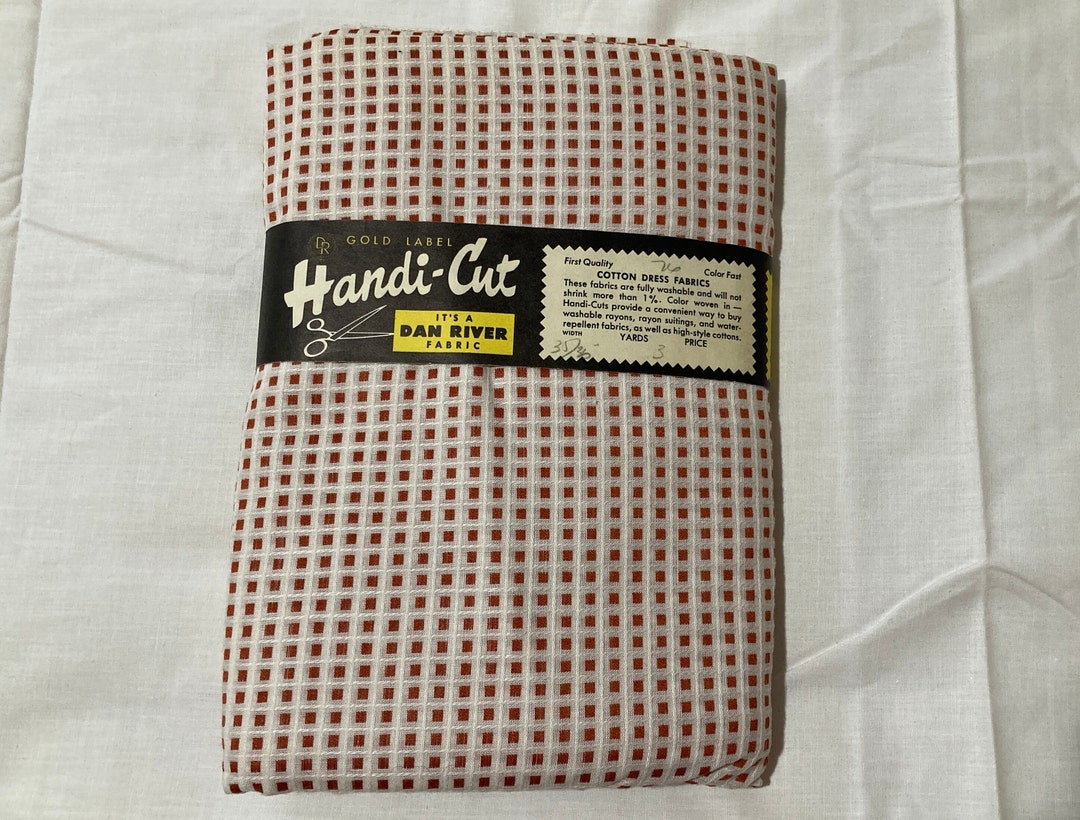 Vintage NOS 1950's Dan River Gold Label Handi-cut Check Cotton Dress ...